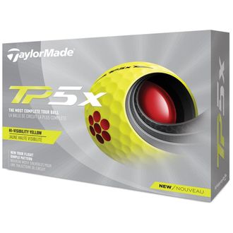 TaylorMade TP5X Yellow Golfbälle, gelb, Einheitsgröße