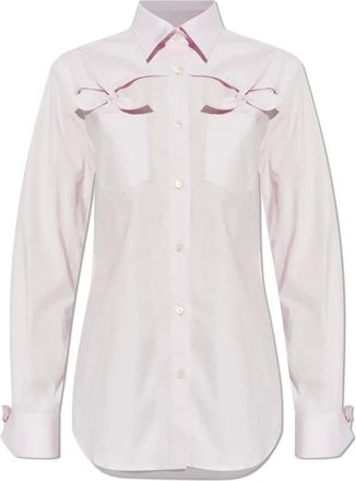 Moschino Femme, Blouses et Chemises, Rose, Taille: 36 FR Chemise &agrave; noeuds d&eacute;coratifs