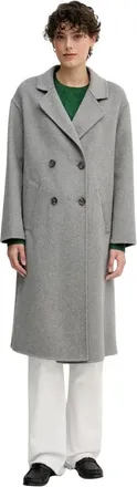 Gaud&igrave; Femme, Manteaux, Gris, Taille: 38 FR Manteau Double-Boutonnage