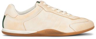 Gucci Womens Sneakers Shift Aged Leather Beige Calf Skin Trainers