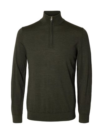 Selected SELETED HOMME SLHTRAY LS Knit Merino Half Zip NOOS