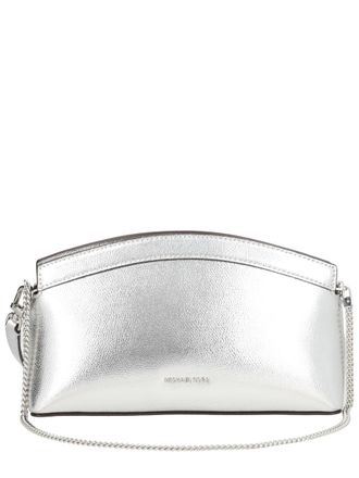 Michael Michael Kors Womens Clutch Athena Silver Shoulder Bags