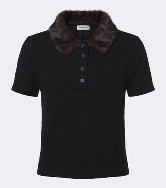 SIMKHAI Polopullover Vayla aus Wolle und Kaschmir