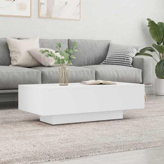 vidaXL Table basse blanc 100x49,5x31 cm bois ding&eacute;nierie Vidaxl