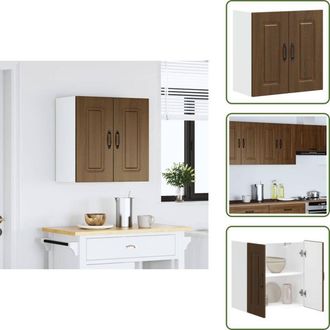 vidaXL The Living Store - vidaXL K&uuml;chen-H&auml;ngeschrank Kalmar Braun Eichen-Optik Holzwerkstoff