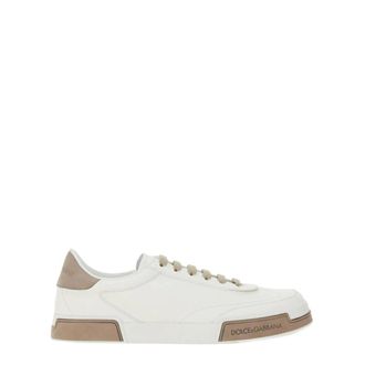 Dolce & Gabbana Homme, Chaussures, Blanc, Taille: 41 EU Leather Court Baskets