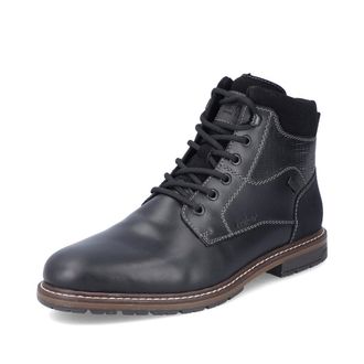 Rieker Herren Schnürstiefel 13740, Männer Stiefel, wasserabweisend, riekerTEX,uebergangsstiefel,uebergangsschuhe,Boots,schwarz (00),45 EU / 10.5 UK