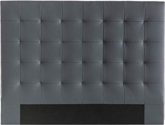 Miliboo Bettkopfteil Dunkelgrau gepolstert 160 cm halciona
