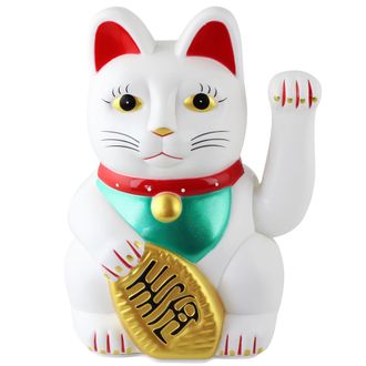 Freak Scene Glückskatze - Maneki-Neko - Winkekatze - 20 cm - weiß