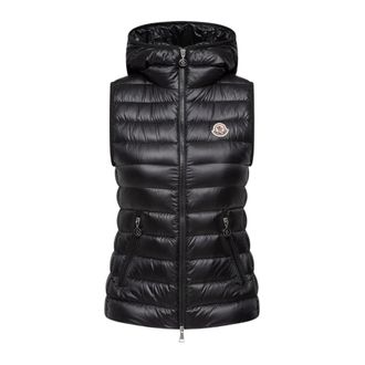Moncler Femme, Vestes, Noir, Taille: 40 FR Glycosse Hooded Down Vest