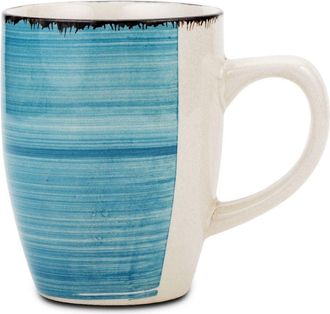 Nava Kaffeebecher Teebecher Keramikbecher mit Henkel FADED BLUE 355 ml