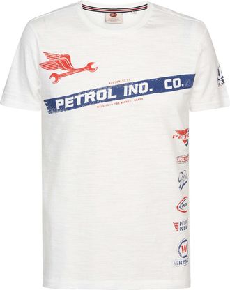 Petrol Industries T-Shirt M-1030-TSR626 Wei&szlig; Regular Fit