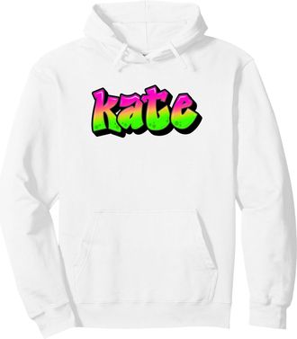 BDAZ Kate Graffiti Personalisierter Name Gr&uuml;n Rosa Frauen M&auml;dchen Pullover Hoodie