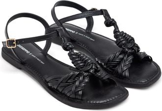 Gioseppo Damen Walden Flache Sandale, Schwarz, 36 EU