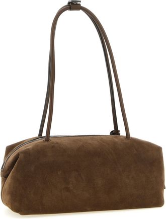 Max Mara Suede Top Case Shoulder Bag - Taupe