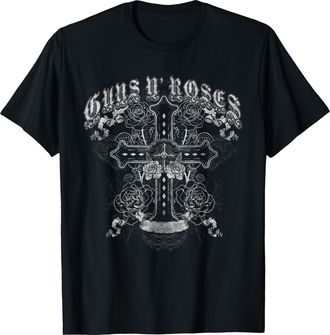 Guns n' Roses Offizielles Vintage-Kreuz, Weiß T-Shirt
