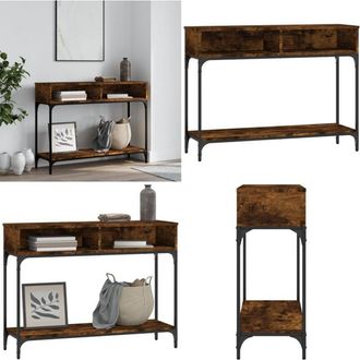 vidaXL Konsolentisch R&auml;uchereiche 100x30,5x75 cm Holzwerkstoff - Konsolentisch - Wohnraumgestaltung - Sideboard - Etagere - Regal - Home & Living
