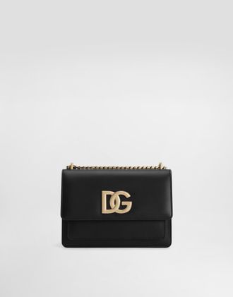 Dolce & Gabbana Umhängetasche 3.5 - Frau Schulter- Und Umhängetaschen Schwarz Leder Onesize