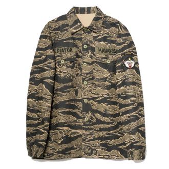 maharishi Bonsai Tigerstripe Utility Shirt - - Shirts - Herren - Gr&uuml;n - S
