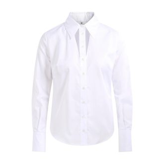 Elisabetta Franchi Damen, Blusen & Hemden, Wei&szlig;, LGr&ouml;&szlig;e
