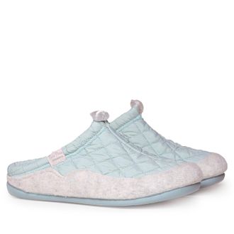 Toni Pons MEL-UM Damen-Slipper aus gepolstertem Stoff und Filz, Minzgr&uuml;n, 43 EU