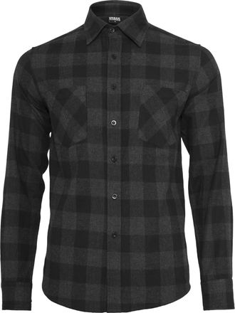Urban Classics TB297 Checked Regular Fit Herren Freizeit Hemd,Mehrfarbig (blk/cha), X-Large