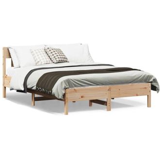vidaXL Massivholzbett ohne Matratze 120x190 cm Kiefernholz Vidaxl