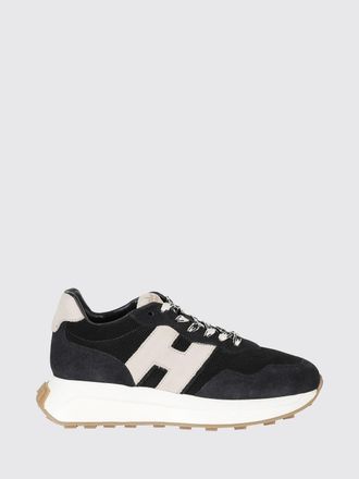 Hogan H641 Sneaker aus Kalbsleder und Veloursleder mit gezahnter Chunky-Sohle