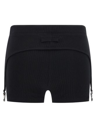 Jean Paul Gaultier Womens Black Cotton Bermuda Shorts