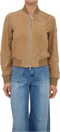 Peuterey Femme, Vestes, Beige, Taille: 40 FR Choisya Suede Bomber