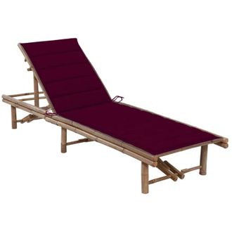 vidaXL Vidaxl - Garten-Sonnenliege mit Auflage Bambus