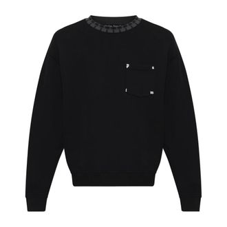Palm Angels Baumwoll-Sweatshirt mit Tasche - - Sweatshirts & Hoodies - Herren - Schwarzk - S