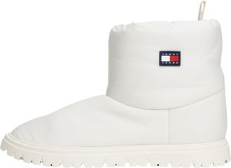 Tommy Jeans Damen Mid Boot Stiefel mit Innenfutter, Elfenbein (Ivory), 40