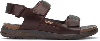 Pikolinos Flache Sandalen in Leder NIJAR f&uuml;r M&auml;nner Farbe Olmo