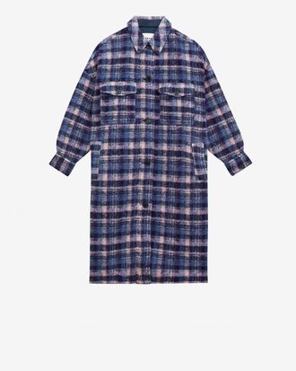 Isabel Marant Manteau Fontizi - Femme - Lilas-marine - Taillet2 - Marant &Eacute;toile