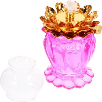 Garneck Retro Petroleumlampe Tischlaterne Aus Glas Lotusöllampe Für Innenbereich Petroleumlampe Deko Leuchtend