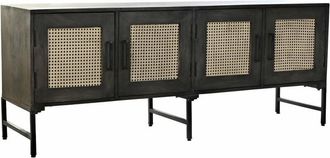 DKD Home Decor Ratan Buffetgriff 155x40x61.5 brauner Ratan -Handle -Multikolor -Material -Familienfarben Buffets und TV -Möbeldetails