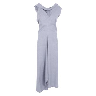 Victoria Beckham Draped Tailored Midi Dress - - Dresses - Damen - Grau - XS