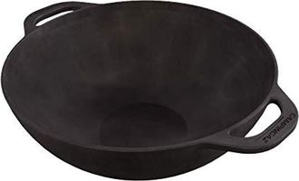 Campingaz Mandarin Wok für Gasgrills mit Culinary Modular System, antihaftbeschichtete Gusseisen Wok-Pfanne mit Griffen, Ø 32 cm, Höhe 12 cm, Grillwok, Grill Zu