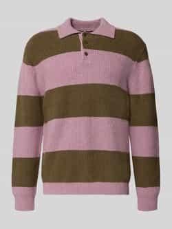Wood Wood Strickpullover mit Polo-Kragen Modell Kimse