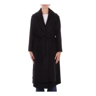 Manila Grace Spolverino Mantel - - Coats - Damen - Schwarzk - XS