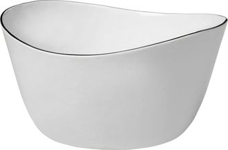 Broste Copenhagen Broste Copenhagen Salt Schale aus Keramik in der Farbe Wei&szlig;-Schwarz, Ma&szlig;e: 24cm x 13cm, 14533472