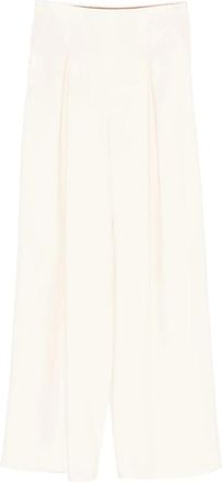 Max Mara Femme, Pantalons, Beige, Taille: 36 FR Palude Pleated Wide-Leg Pantalons