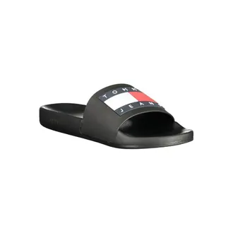 Tommy Hilfiger Polyurethane Logo Slipper - Black