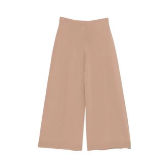 D.exterior Hose mit elastischem Bund - - Trousers - Damen - Braun - XL