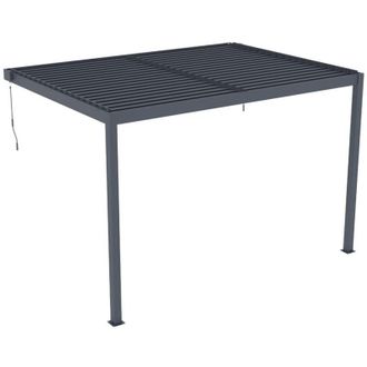 Vente-Unique Vente-unique - Pergola adoss&eacute;e bioclimatique en aluminium avec lames orientables 11,85 m&sup2; - mandello