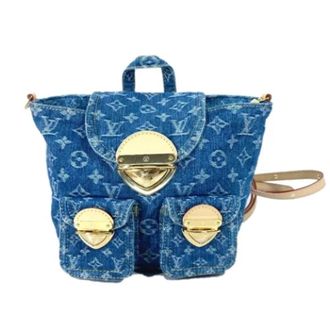 Louis Vuitton Pre-owned Vintage Monogram Denim Backpack - - Pre-owned - Damen - Blau - ONE SIZE
