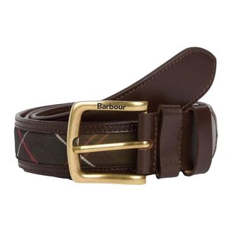 Barbour Girvan Tartan Lederg&uuml;rtel - - Accessories - Herren - Braun - S
