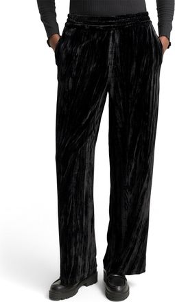 Tom Tailor Damen 1050753 Culotte Samthose, 14482-Deep Black, L