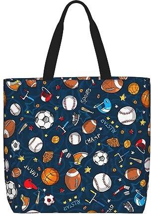 Generic Match De Baseball 1 Sac Fourre-Tout L&eacute;ger Tote Bag D&eacute;contract&eacute; Sac Cabas Pour Travail Quotidienne Universit&eacute;